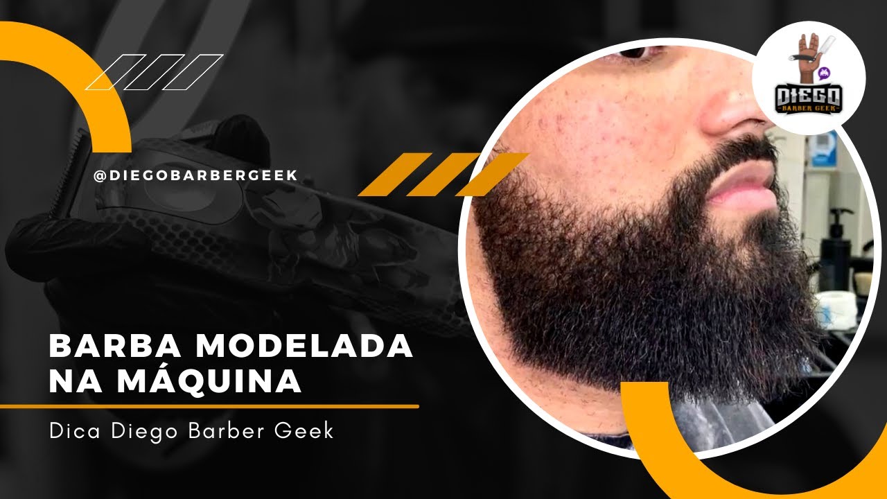 Como alinhar uma barba utilizando a máquina de corte!!! - YouTube