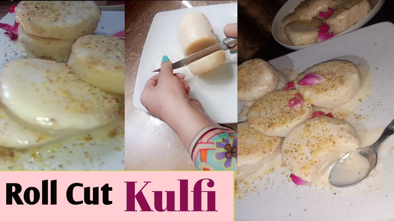 Cut Kulfi Recipe|Sliced Roll Malai Kulfi | Soft & Creamy Homemade Kulfi ...