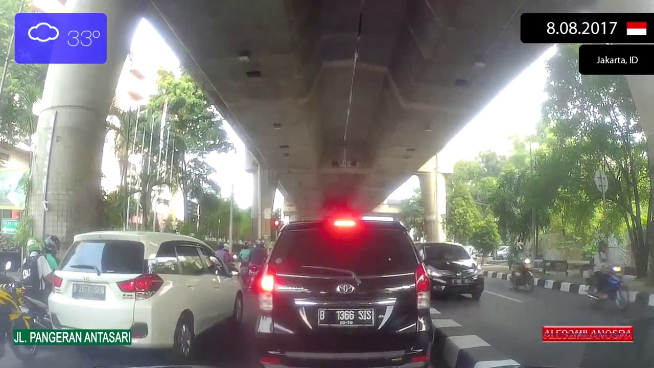 Driving through Jakarta (Indonesia) 8.08.2017 Timelapse x4 - YouTube