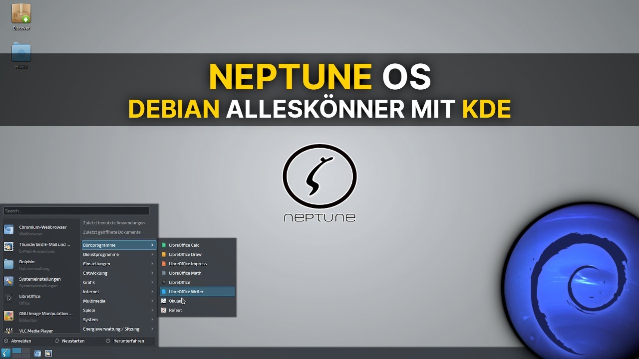 Neptune OS: Debian Alleskönner mit KDE | #Linux #Neptune #Plasma - YouTube