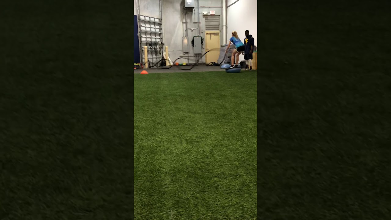 Training Ropes on Balancing Ball - YouTube