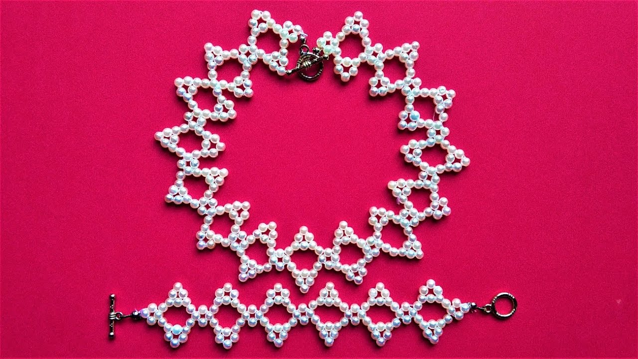 Pearl Jewelry Tutorial. How to make an elegant pearl jewelry set for ...