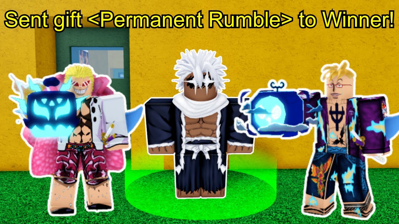 Highest Fruit You Spin Gets PERMANENT RUMBLE.. (Blox Fruits) - YouTube