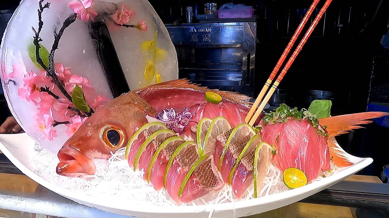 How to Fillet Japanese Ruby Fish into Sashimi-Taiwanese Street Food ...