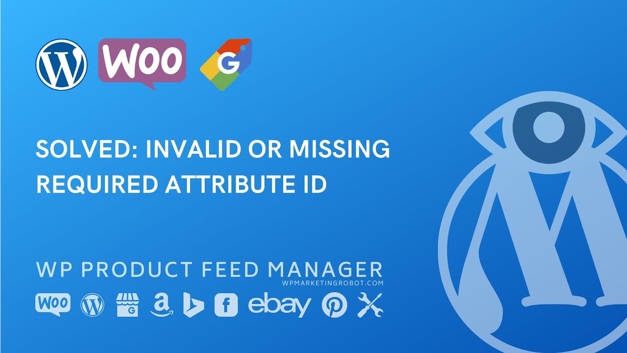 Merchant Center Error: Invalid or missing required attribute ID - YouTube