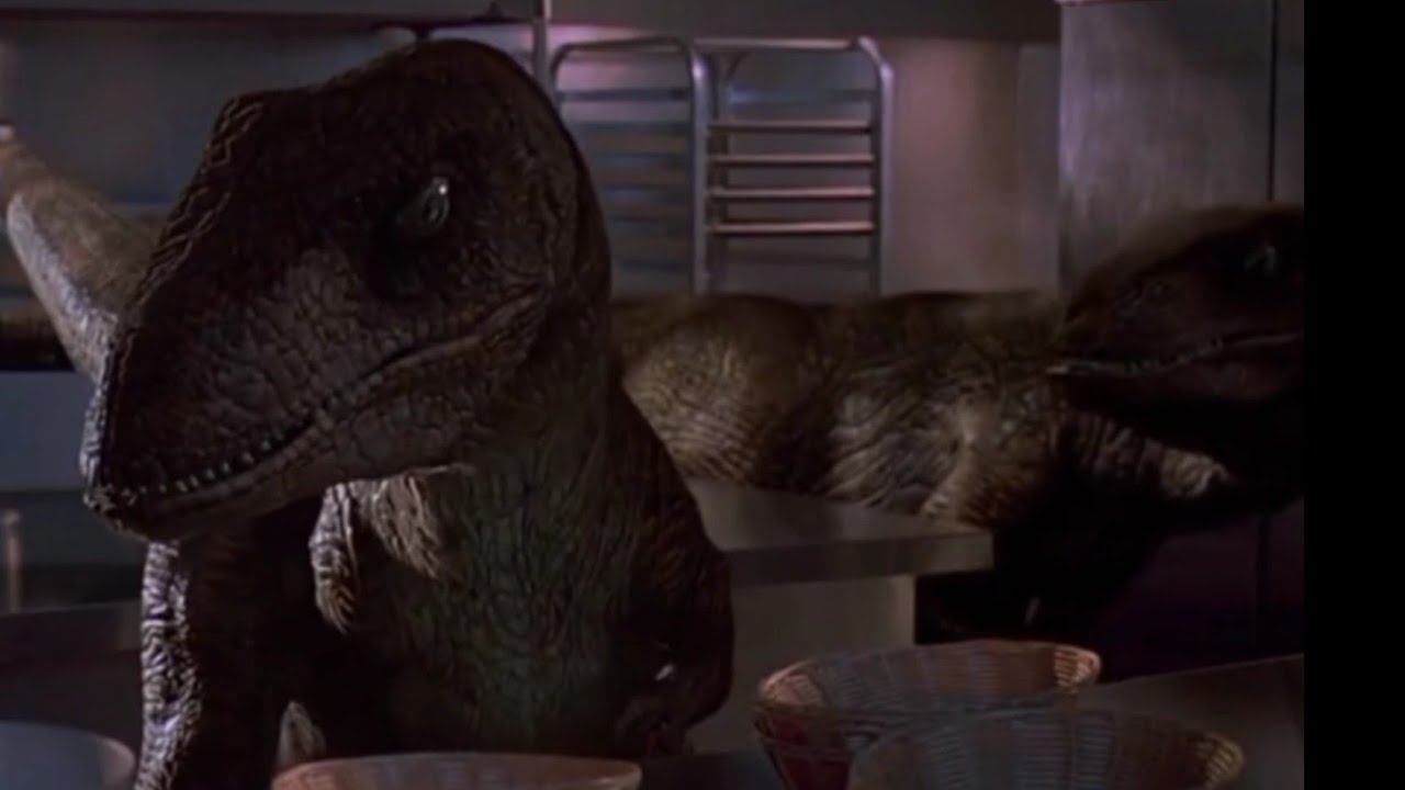 Velociraptor Jurassic Park Scena Cucina Jurassic World The Ultimate