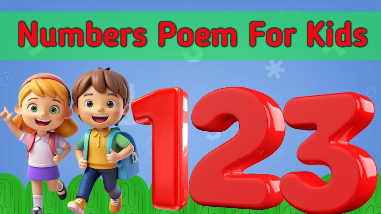 "Fun counting song for children | 123 Numbers poem for kids | Learn ...