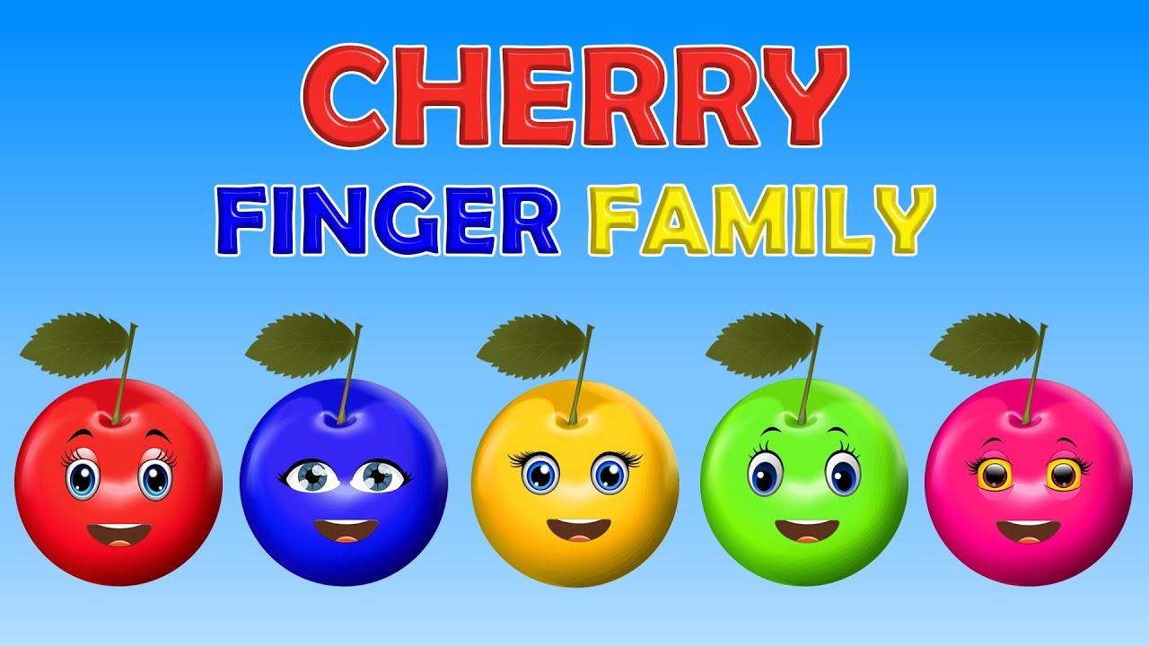 Cherry Finger Family Rhyme with Surprise Trees - YouTube