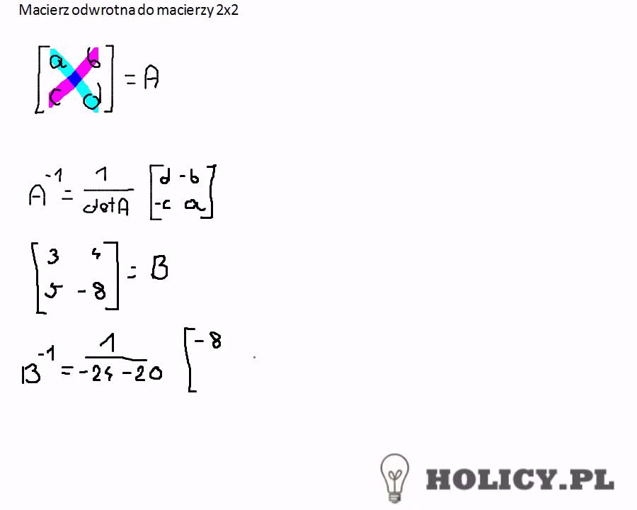 Macierz odwrotna - jak obliczyć macierz odwrotną 2x2 - szybki sposób ...