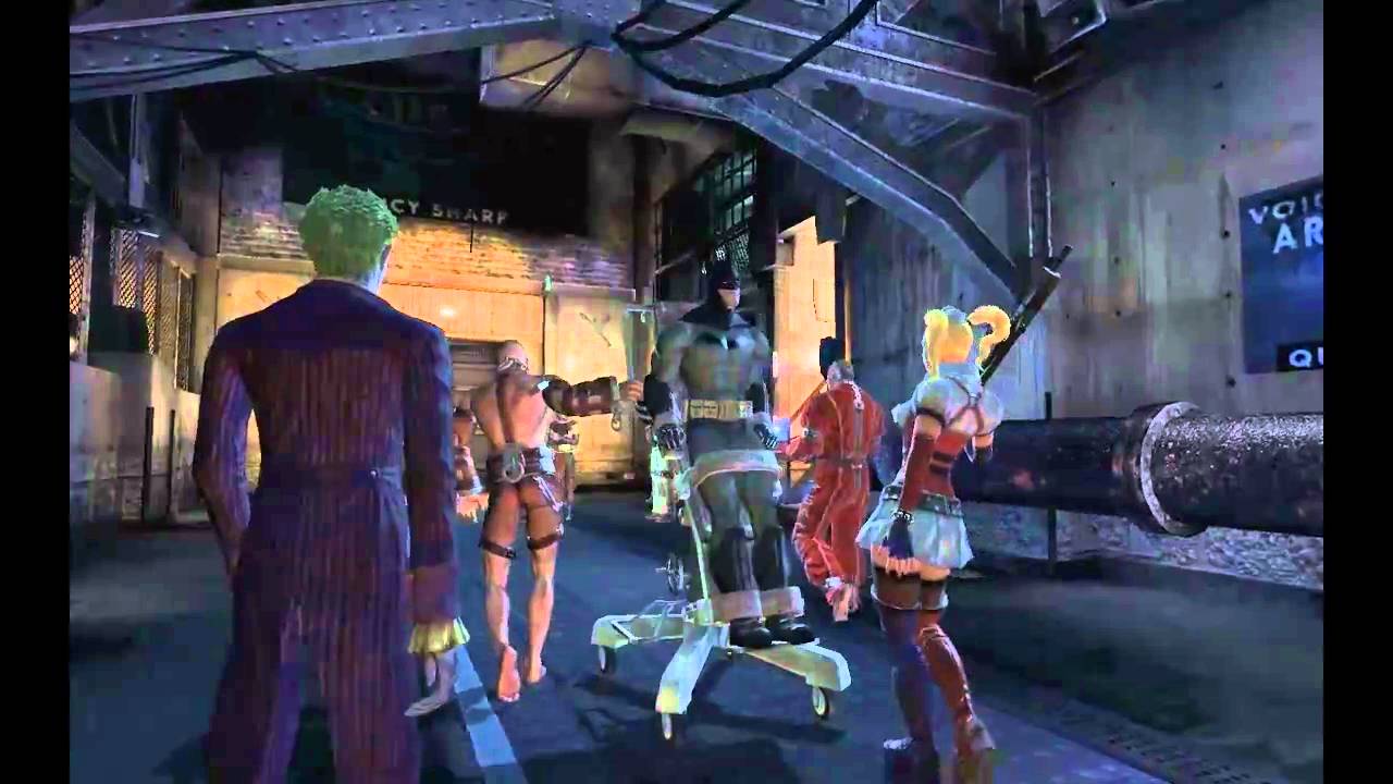 Batman imprisoned by Joker in Arkham Asylum Cut scene gameplay - YouTube