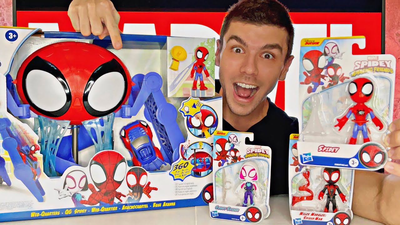 ABRINDO MUITOS BRINQUEDOS DE SPIDEY E SEUS AMIGOS ESPETACULARES! PETER ...