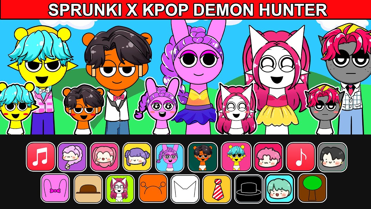 💥Paper DIY💥 Sprunki x Kpop Demon Hunters Huntrix & Saja Boys' Babies ...