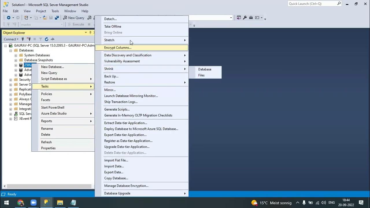 HOW to do MSSQL Database operations Part1 - YouTube