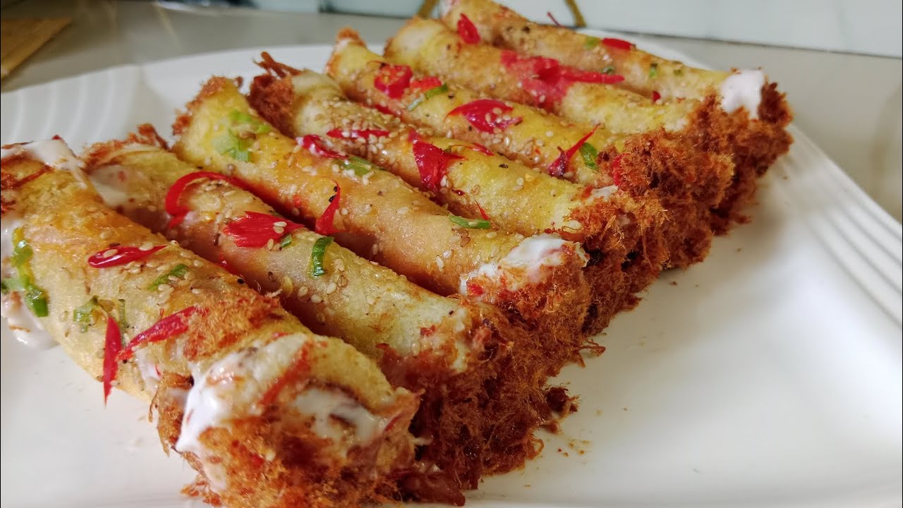 #roti gulung abon yang super lumer#super melt shredded beef roll - YouTube