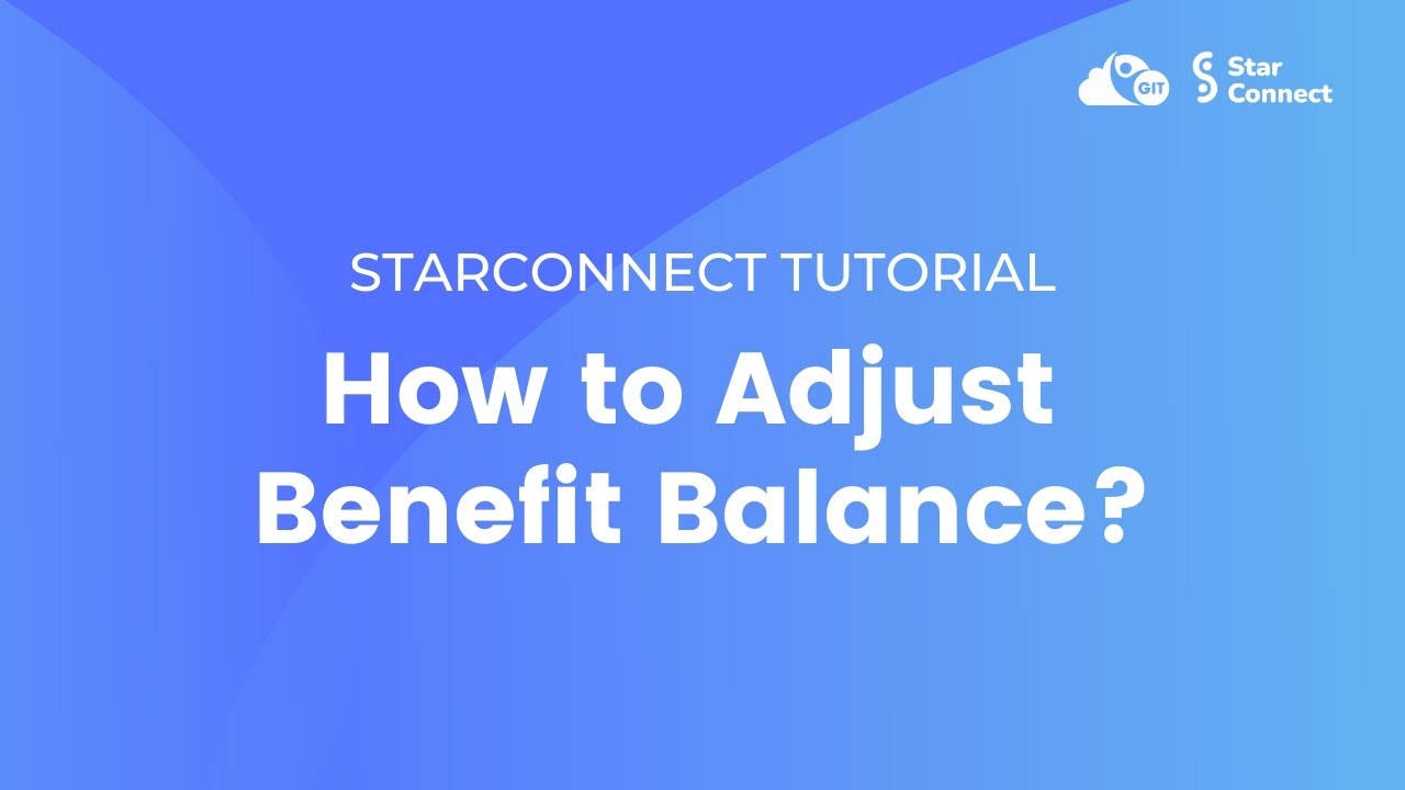 Tutorial - How to Adjust Benefit Balance? - YouTube