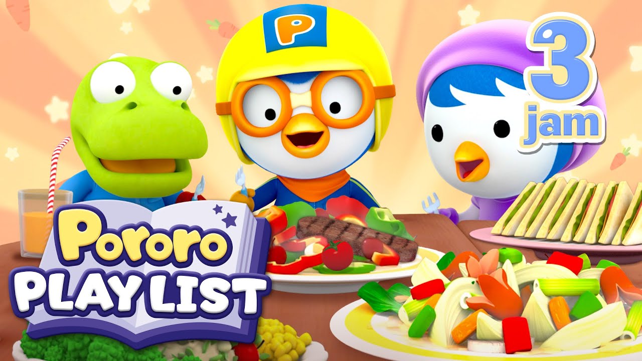 Lagu anak-anak yang bagus saat makan | Bahasa Indonesia | Pororo Si ...