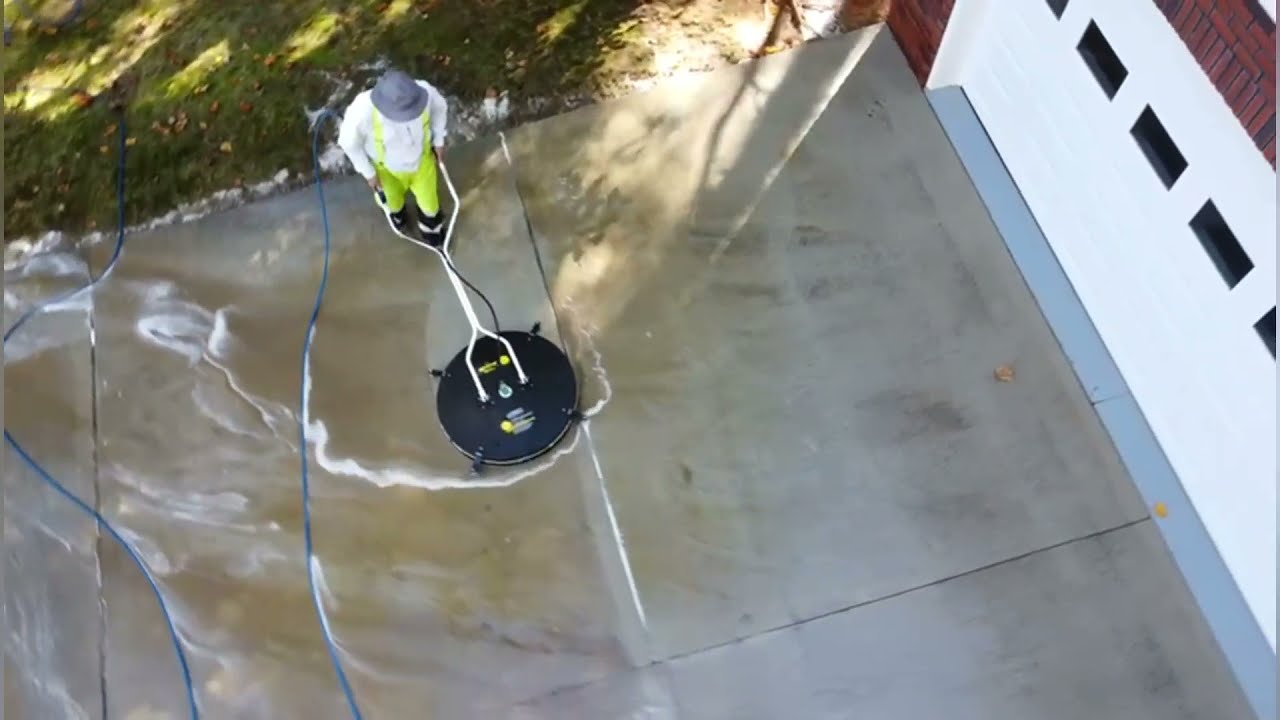 DRIVEWAY DETAILED DEEP STEAM CLEANING, Walkway, Sidewalks etc - YouTube
