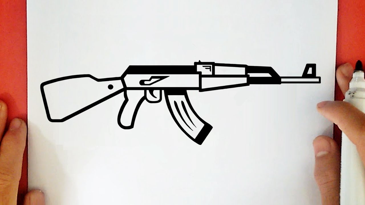 COME DISEGNARE UN AK-47 - YouTube