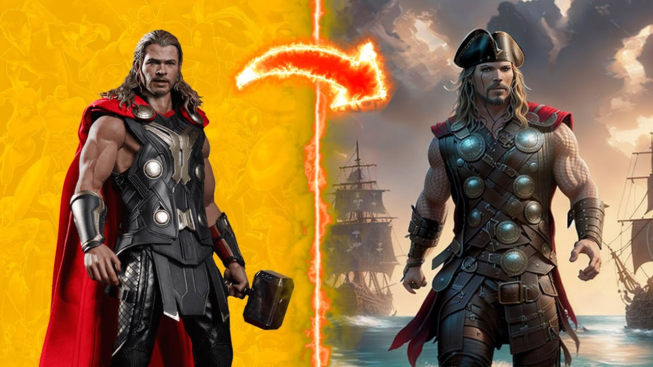 🏴‍☠ Avengers but Pirates ☠️ All characters ☠️ Marvel & DC - YouTube