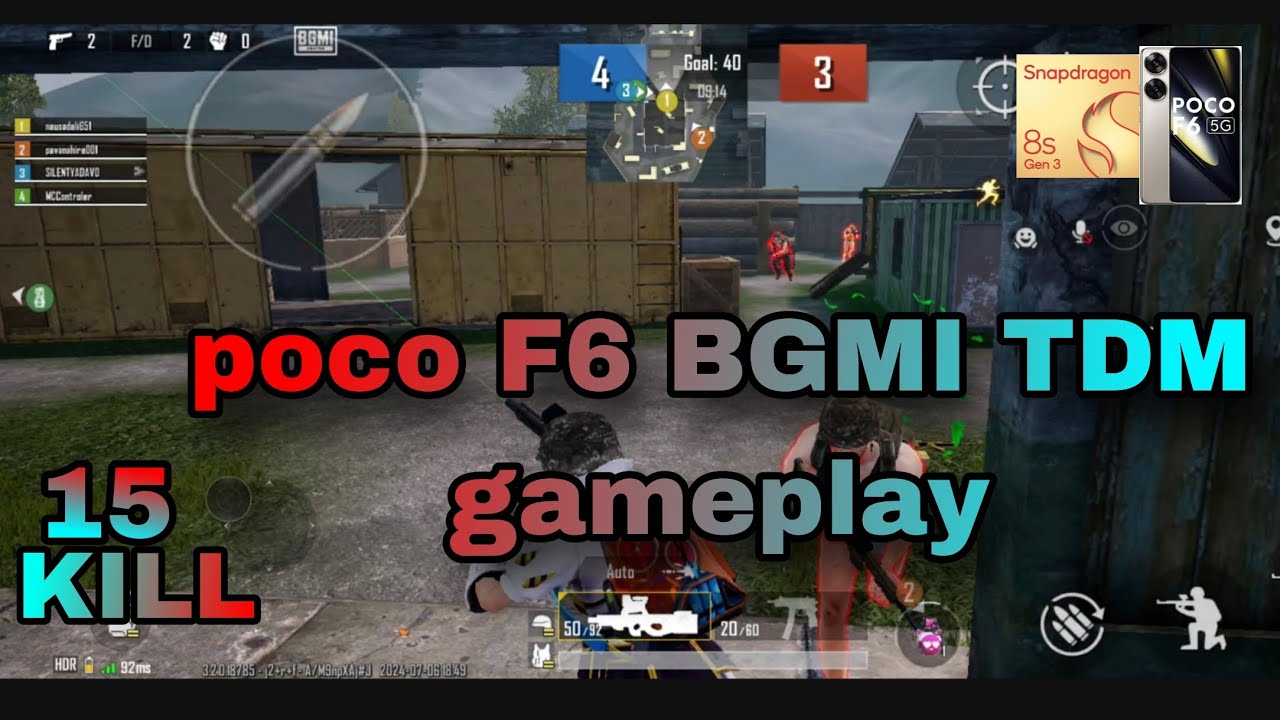 poco F6 BGMI TDM gameplay play Marcos commando gaming - YouTube