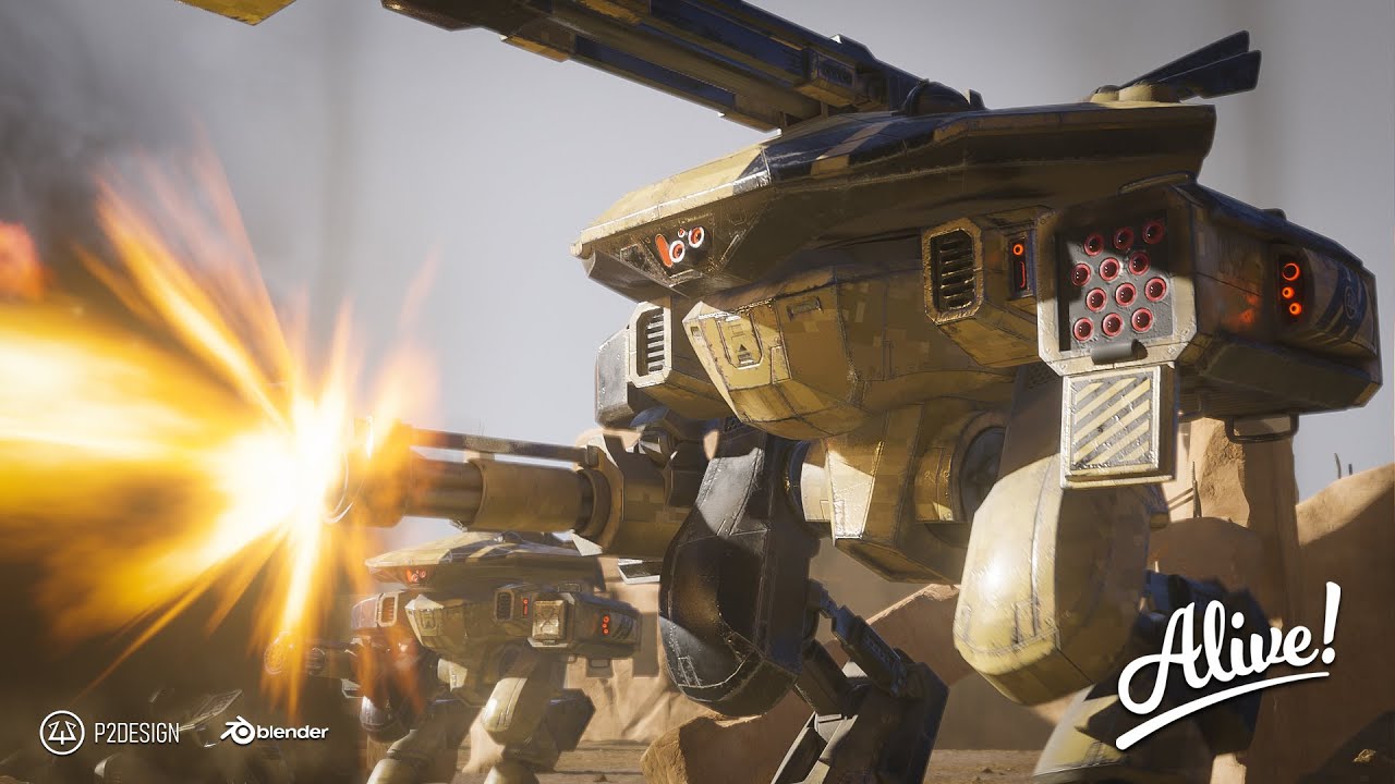 Battle mechs at war - Blender animation course teaser - YouTube