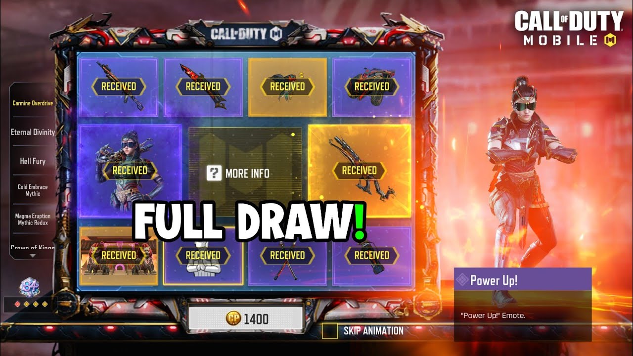 Buying Full Carmine Overdrive Draw CODM | Argus Carmine Flare Cod ...