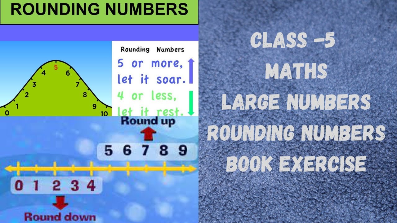 Class -5| Maths| Large Numbers| Rounding Numbers concept| Book Exercise ...