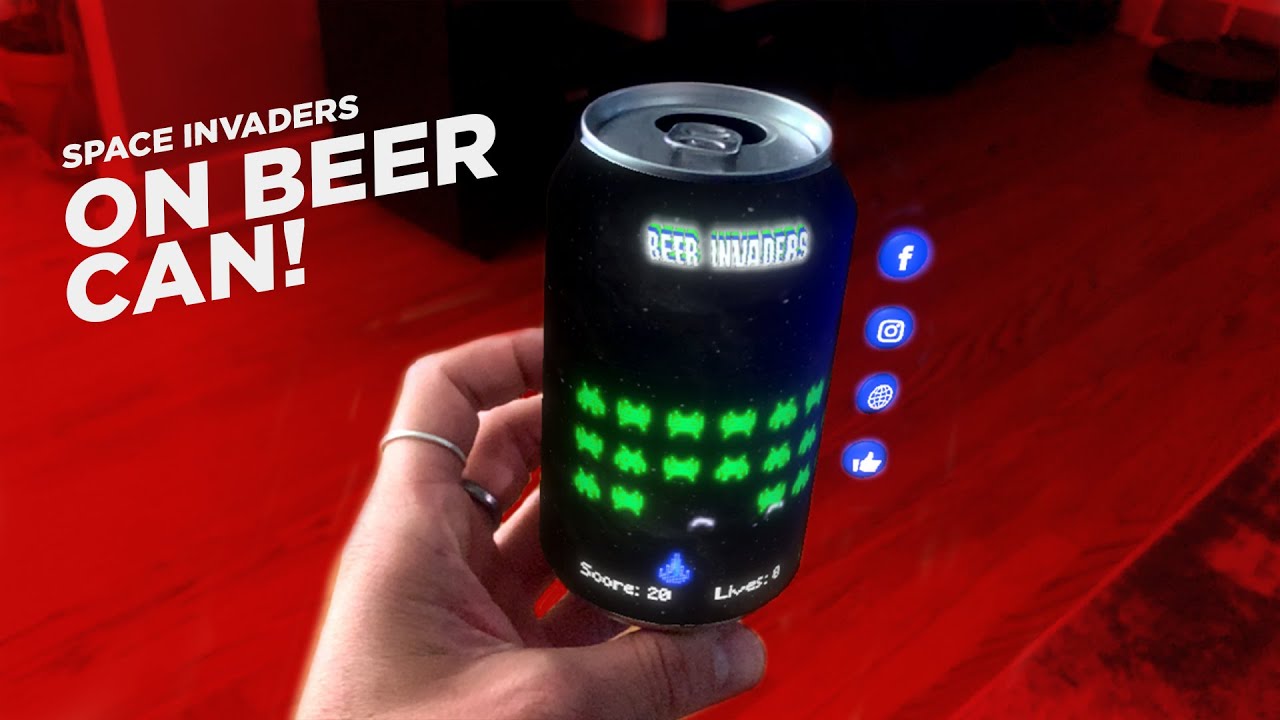 You Can Now Play Space Invaders Through a Beer Can! - YouTube