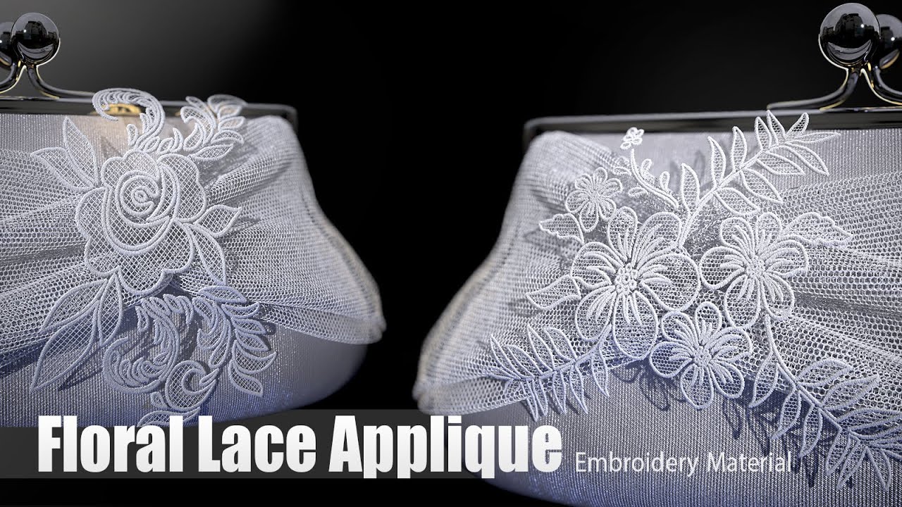 How to use Floral Lace Applique in substance 3d painter - YouTube