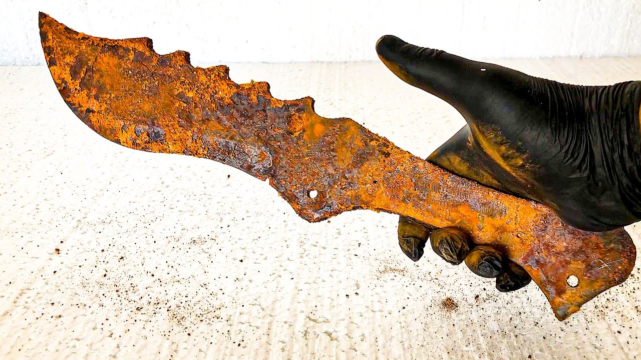 Restoration Rusty Beautiful Jungle Machete Sword - YouTube