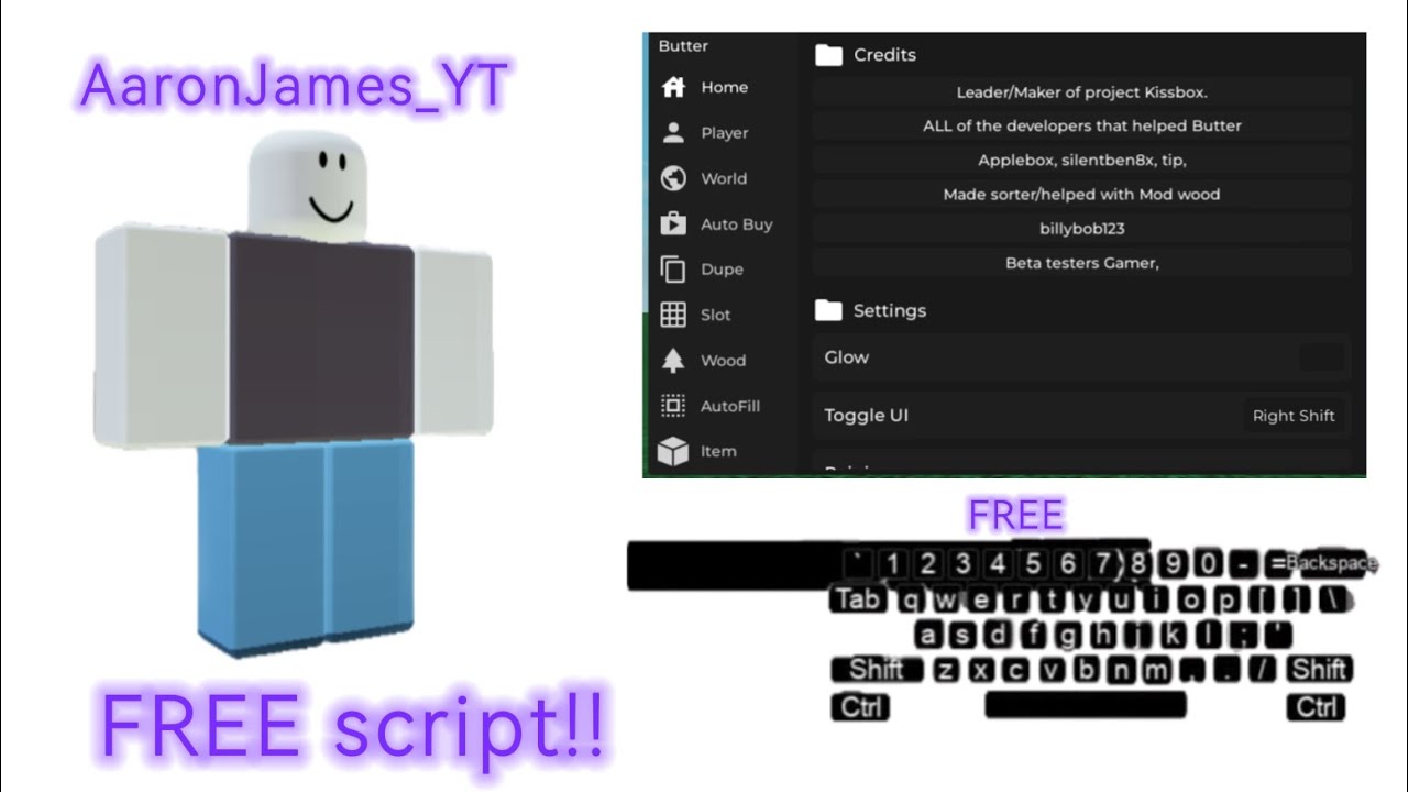 [roblox] PASTABIN butter/keyboard FREE SCRIPT in lumber tycoon 2 - YouTube