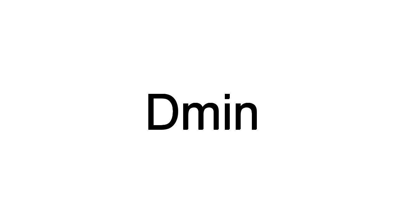 How To Pronounce Dmin - YouTube