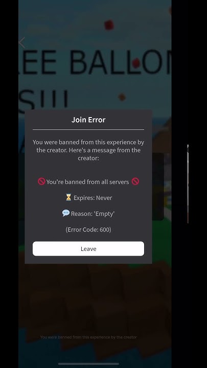 Error code 600 in Roblox - YouTube