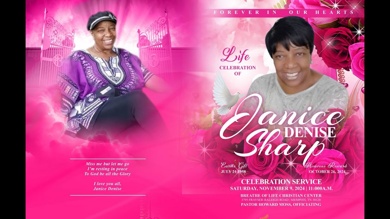 Life Celebration of Janice Denise Sharp, 11-9-24 - YouTube