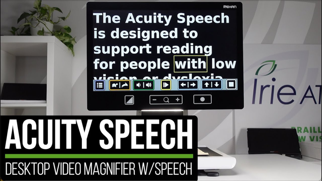 Acuity Speech 22” Desktop Video Magnifier w/Speech: Meet Acuity Speech ...