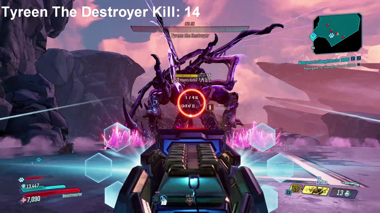 Killing Tyreen The Destroyer 25 times on mayhem 3 Tyreens Loot Table ...