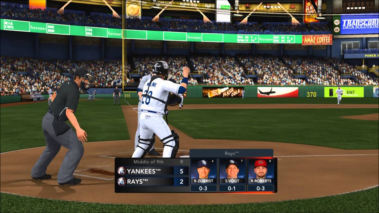 MLB 2K13 Franchise (Y1,G15): New York Yankees vs Tampa Bay Rays - YouTube