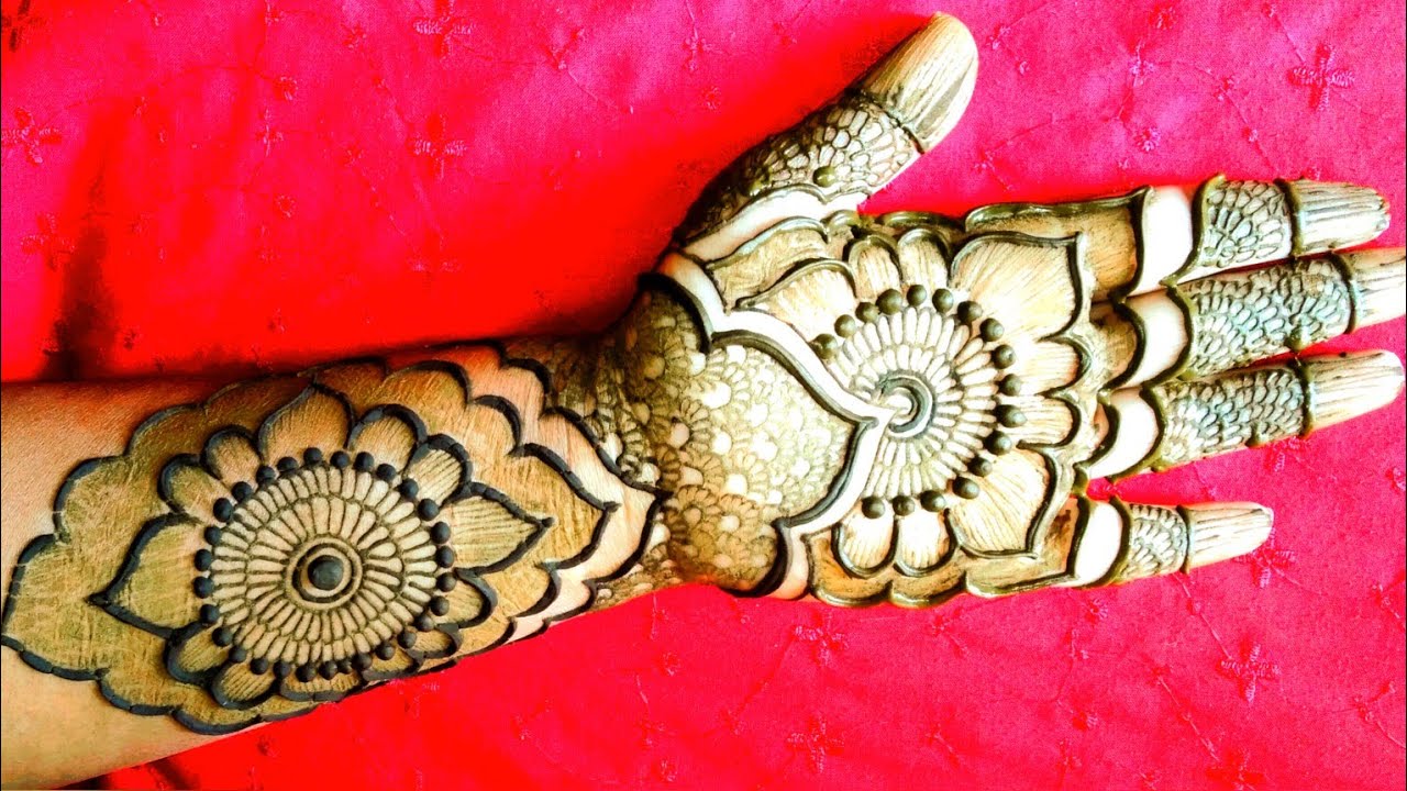 beautiful flower mehandi design mehndi design || sidhe hath ka mehandi ...