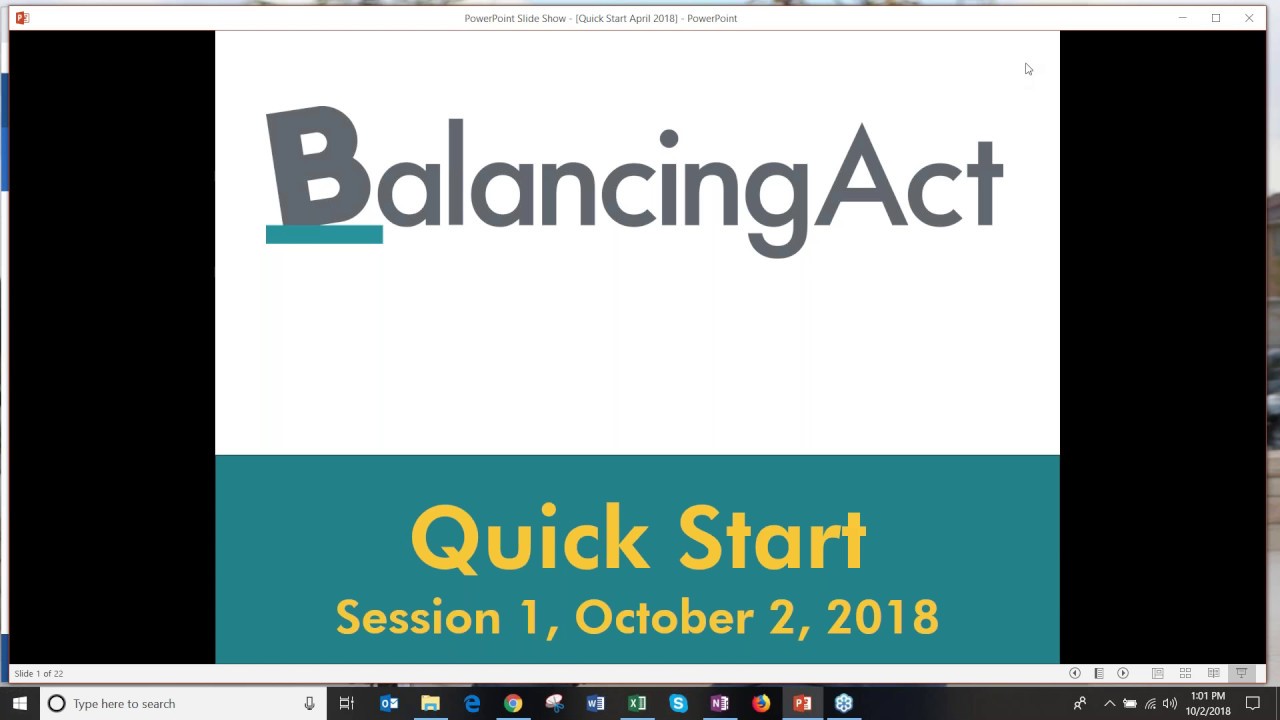 Part 1 Balancing Act Quick Start October 2018 - YouTube