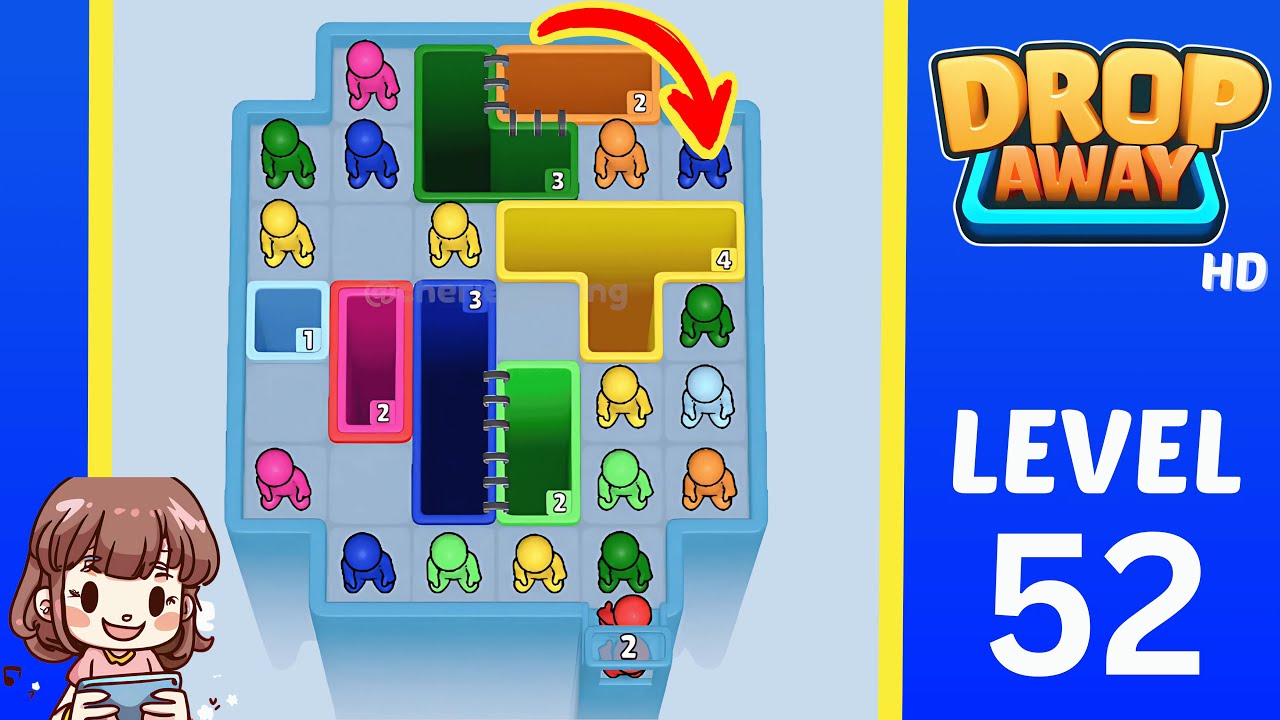 Drop Away Level 52 Solution Walkthrough - YouTube