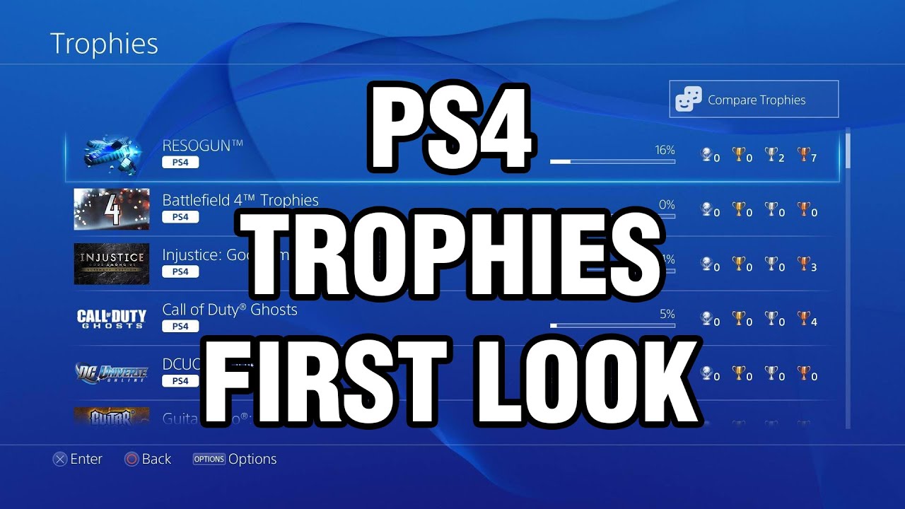 PS4 - Trophies First Look - YouTube