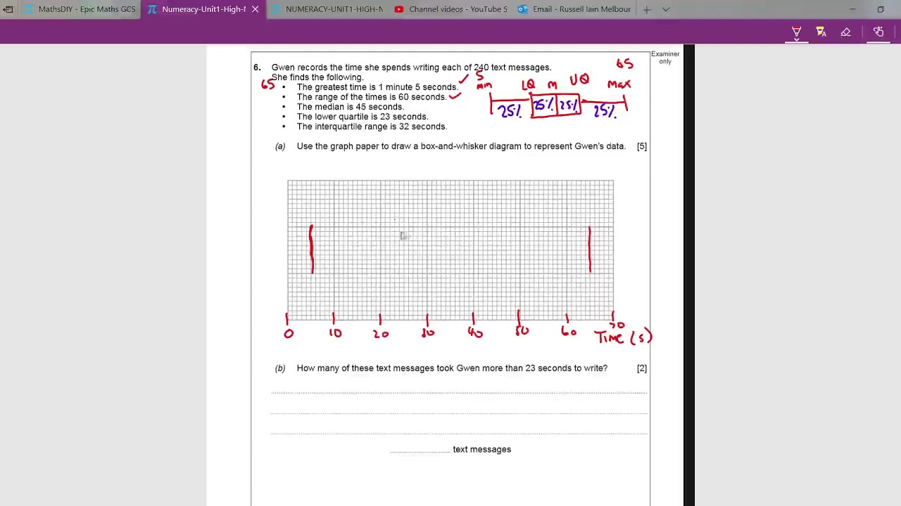 WJEC GCSE Numeracy November 2018 Higher Unit 1 Question 6 - YouTube