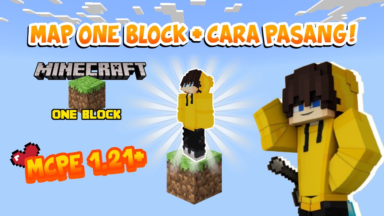 MAP ONE BLOCK MCPE 1.21+ TERBARU!! - CARA PASANG + LINK MEDIAFIRE - YouTube