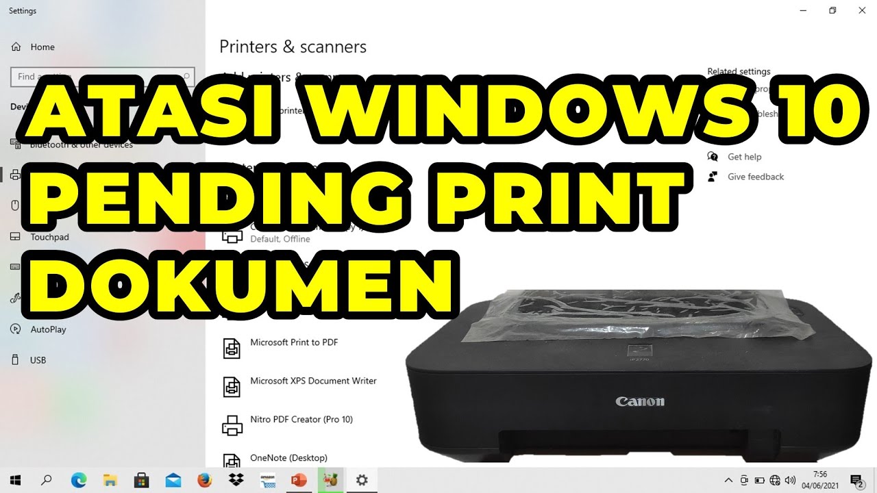 Tutorial cara mengatasi Pending print dokumen di Windows 10 - YouTube