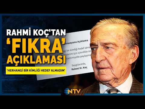 'Kürt Kadın' Fıkrası Tartışmaları Sorası Rahmi Koç'tan Açıklama | NTV