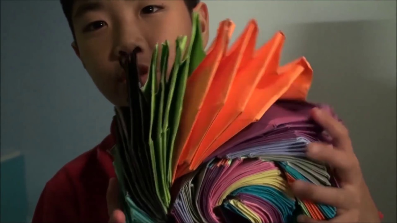 origami flasher big bang - YouTube