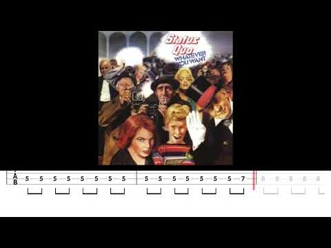 Status Quo - Whatever You Want (Bass Backing Track w/ Bass Tabs)