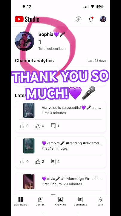 THANK YOU SO MUCH FOR 1 SUB!!!💜🎤 #yay #thankyousomuchguys #shorts - YouTube