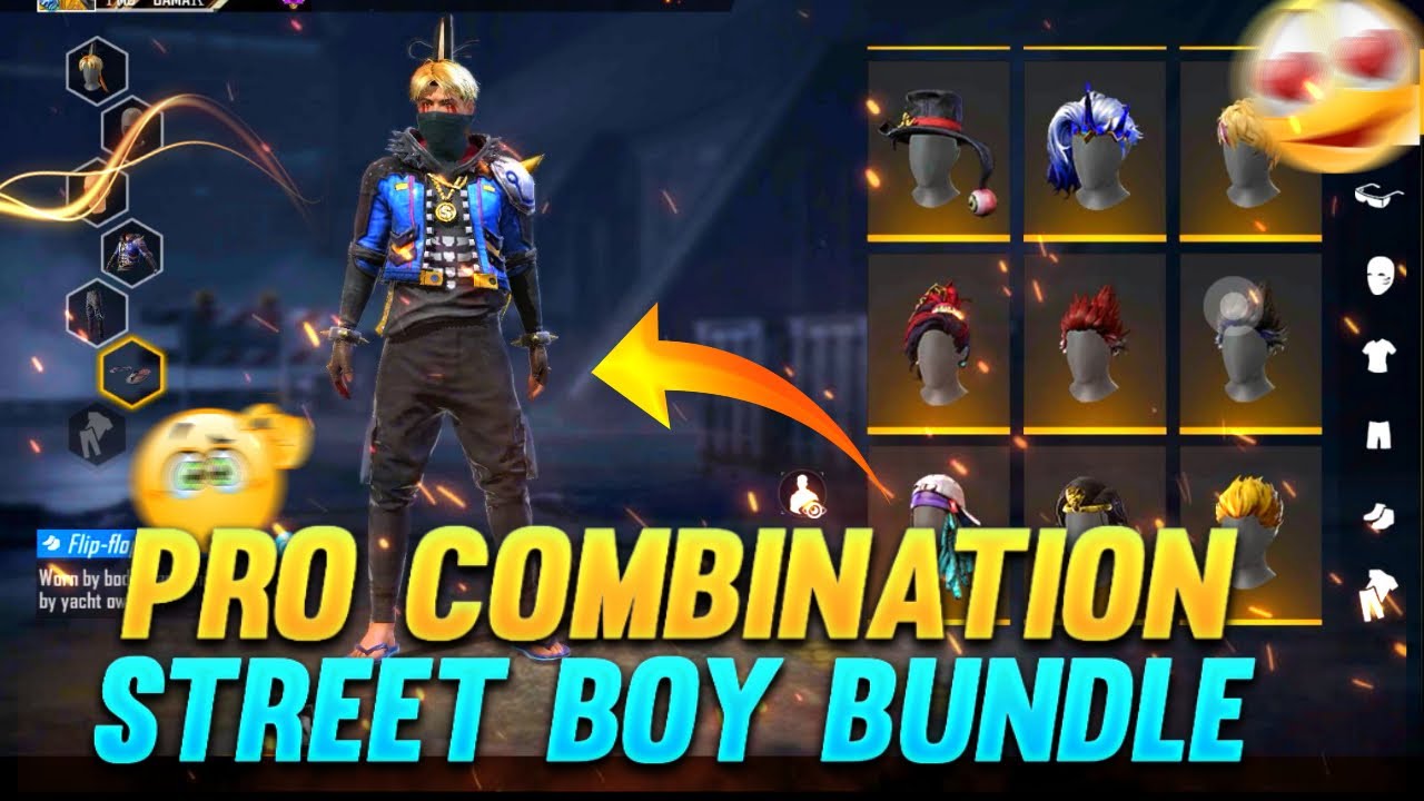 Free Fire Top 5 Pro Street Boy Bundle Combination || How To Get Street ...