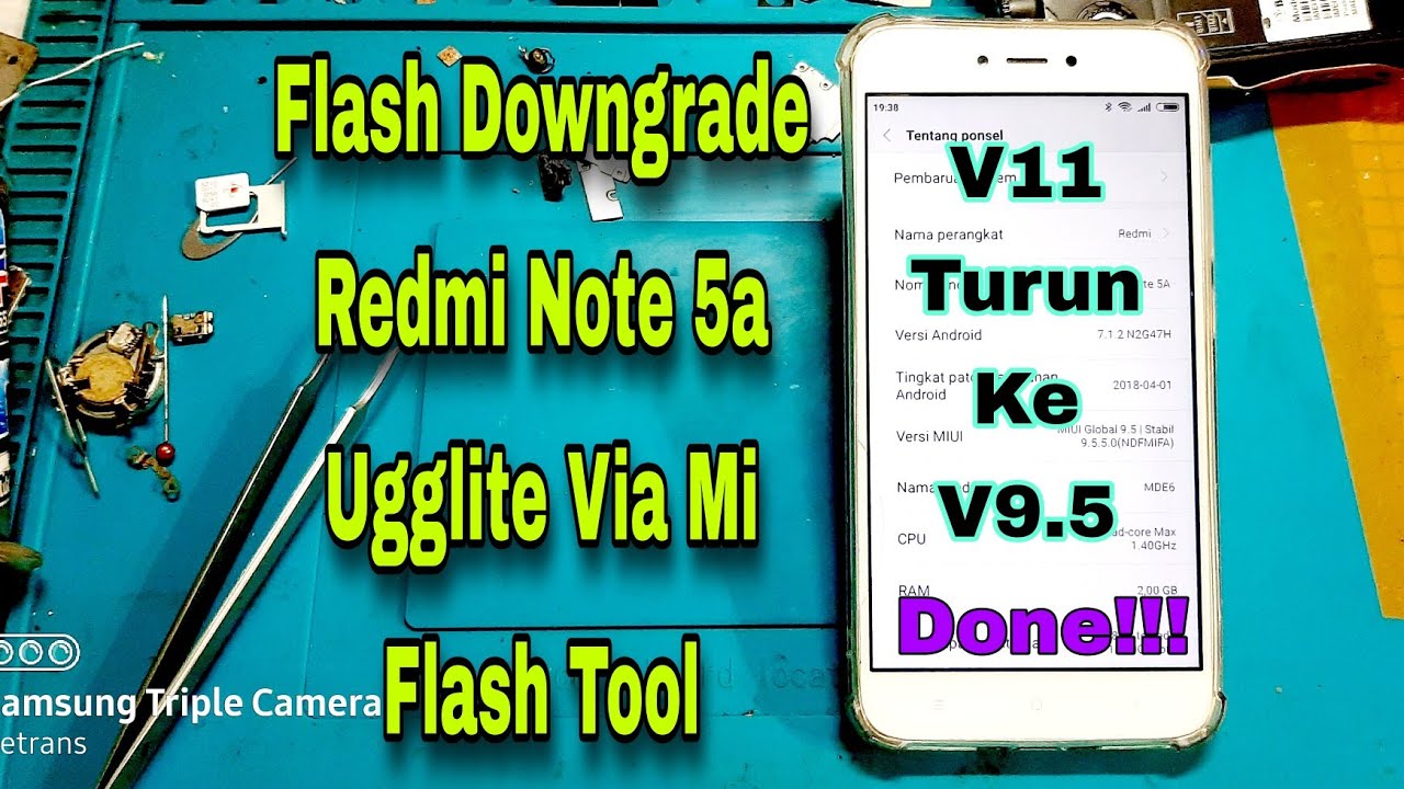 Flash Downgrade Redmi Note 5a Ugglite Firmware Rom Global V9.5 MDT6 ...